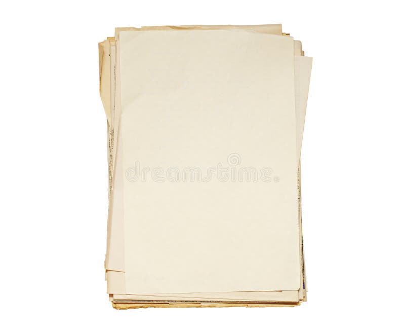 Old folder with papers stock image. Image of documents - 20035033