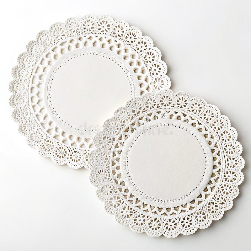 Pack of Paper Doilies Isolated on White Background Stock Illustration ...