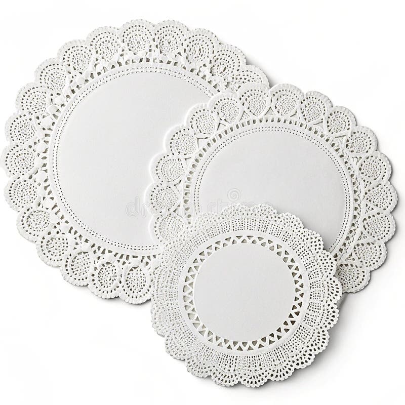 Pack of Paper Doilies Isolated on White Background Stock Illustration ...