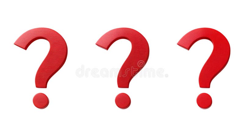 Pack of Paper Question Mark Set Against Transparent Background for ...