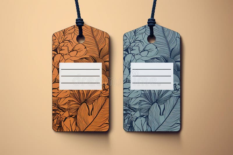 Pack paper tag mockup stock illustration. Illustration of blank - 312458906