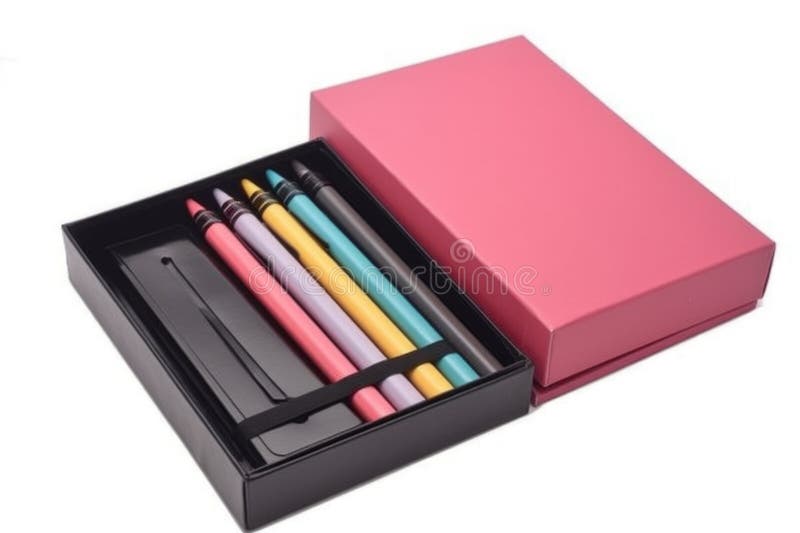 Pack of Pens, Pencils and Notebooks in Sleek Gift Box Stock ...