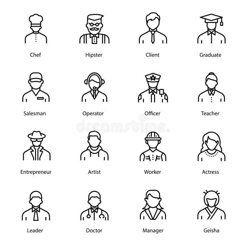 Individual Professions Stock Illustrations – 46 Individual Professions ...