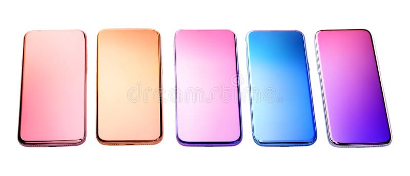 Pack of Phone with a Label Set Against Transparent Background for ...