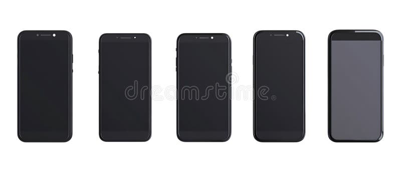 Pack of Phone with a Label Set Against Transparent Background for ...