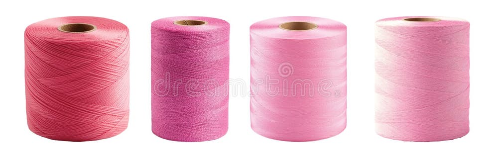 Pack of Pink Sewing Thread on Transparent Background Stock Illustration ...