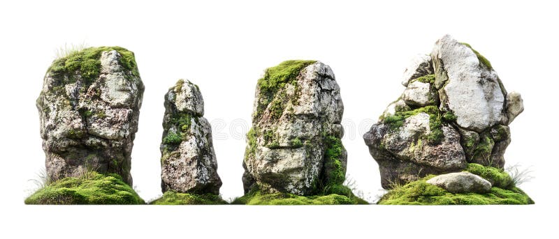 Pack of Plateaus in Five Different Poses Against Transparent Background ...