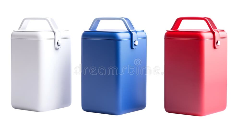 Pack of Portable Cooler on Transparent Background Stock Illustration ...