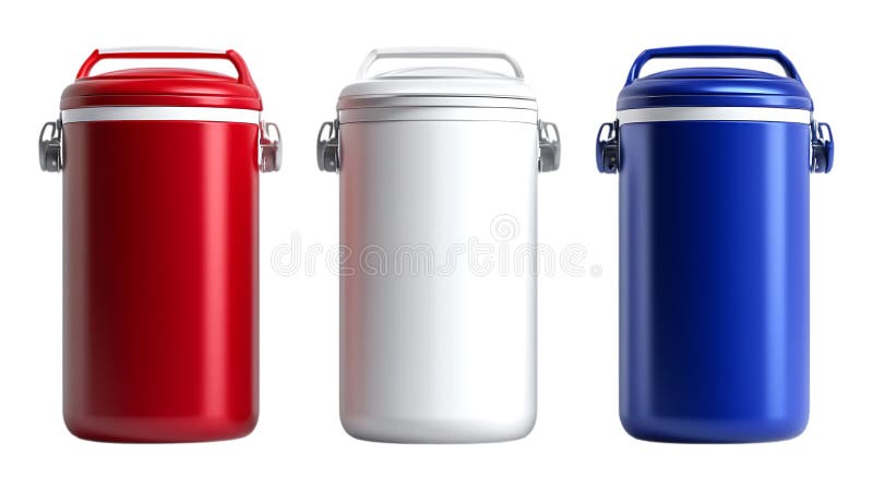 Pack of Portable Cooler on Transparent Background Stock Illustration ...