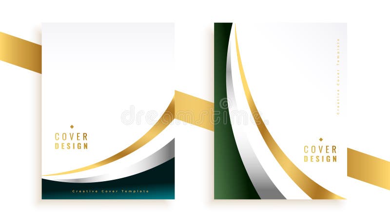 Pack of Premium Business Cover Layout with Golden Touch Stock Vector ...