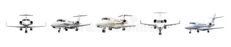 Pack of Private Jet on Transparent Background Stock Illustration ...