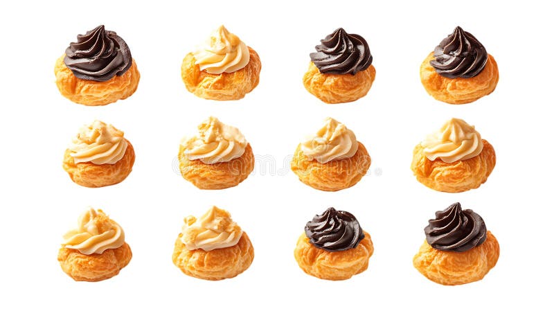 Pack of Profiterole on Transparent Background Stock Illustration ...