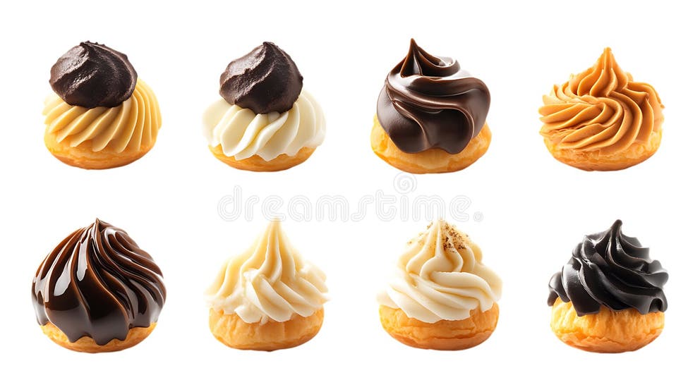 Pack of Profiterole on Transparent Background Stock Illustration ...