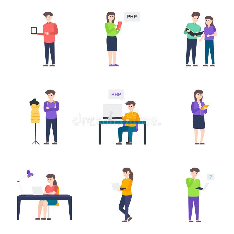 Programmer Flat Set stock vector. Illustration of programer - 62331677 Programmer Flat Set stock vector. Illustration of programer - 62331677