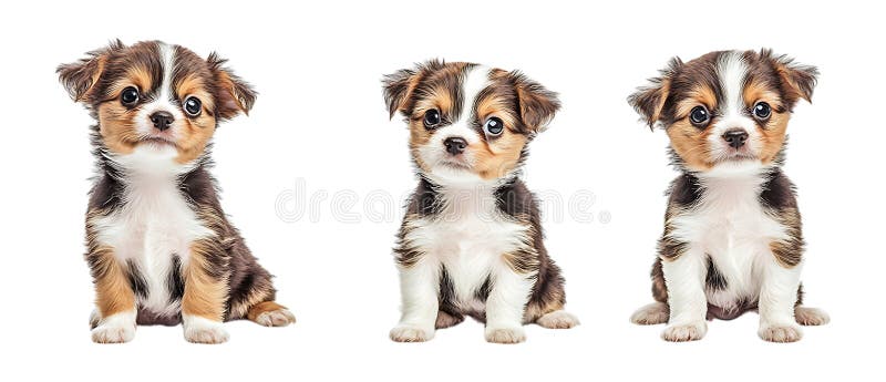 Pack of Puppy Illustrations in Various Colors and Markings on ...
