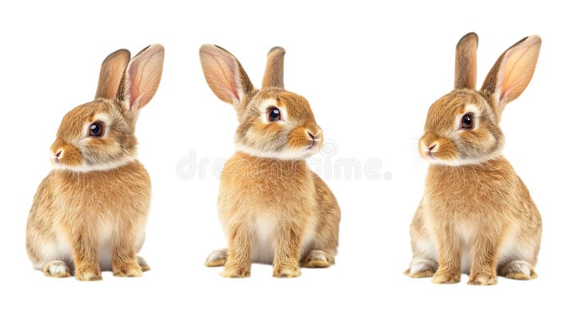Pack of Rabbit on Transparent Background Stock Illustration ...