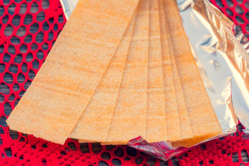 A Pack of Rectangular Chips. Rectangular Chips Stock Photo - Image of ...