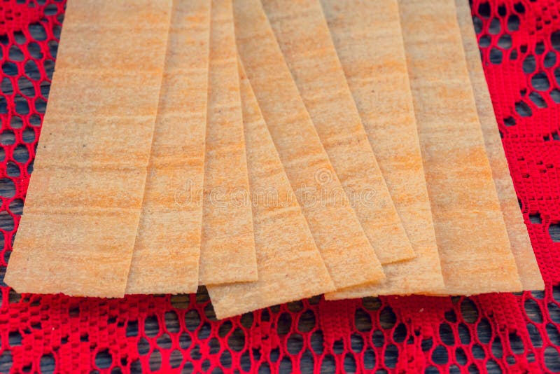 A Pack of Rectangular Chips. Rectangular Chips Stock Photo - Image of ...