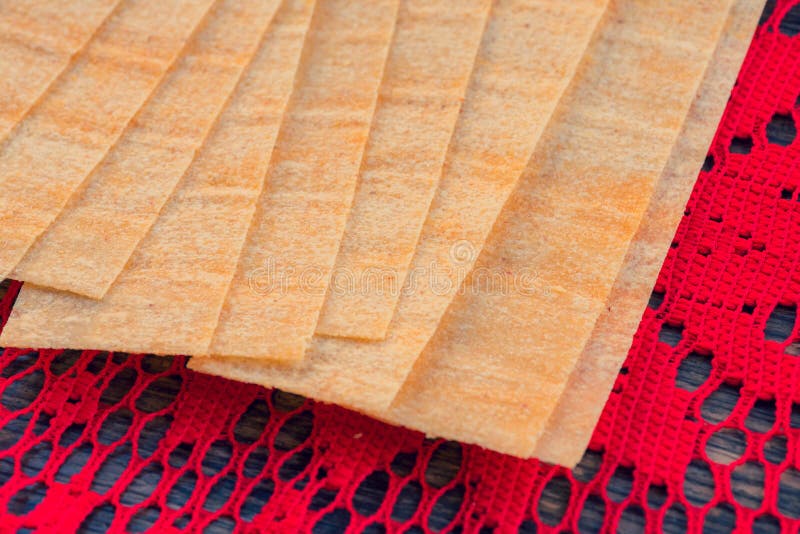 A Pack of Rectangular Chips. Rectangular Chips Stock Photo - Image of ...