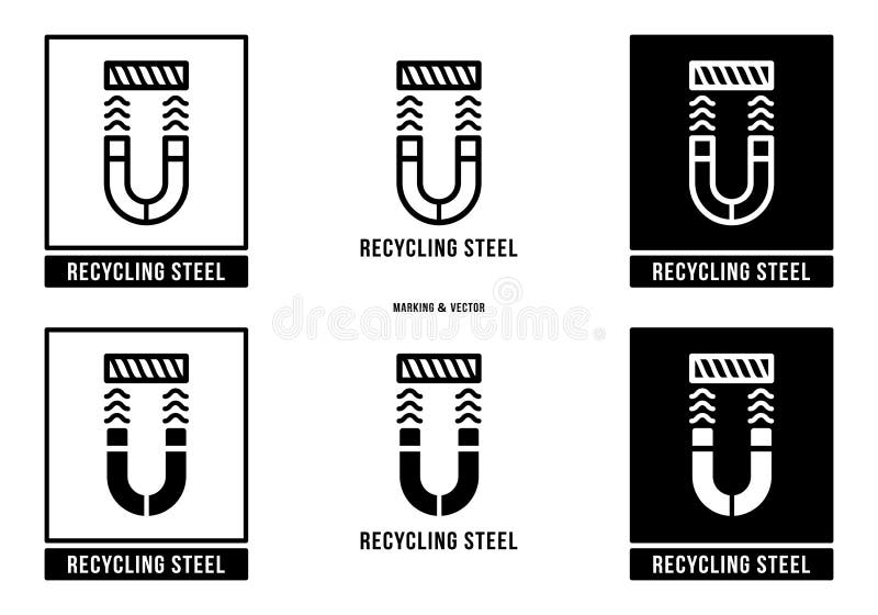 Pack recycling steel stock vector. Illustration of informational ...