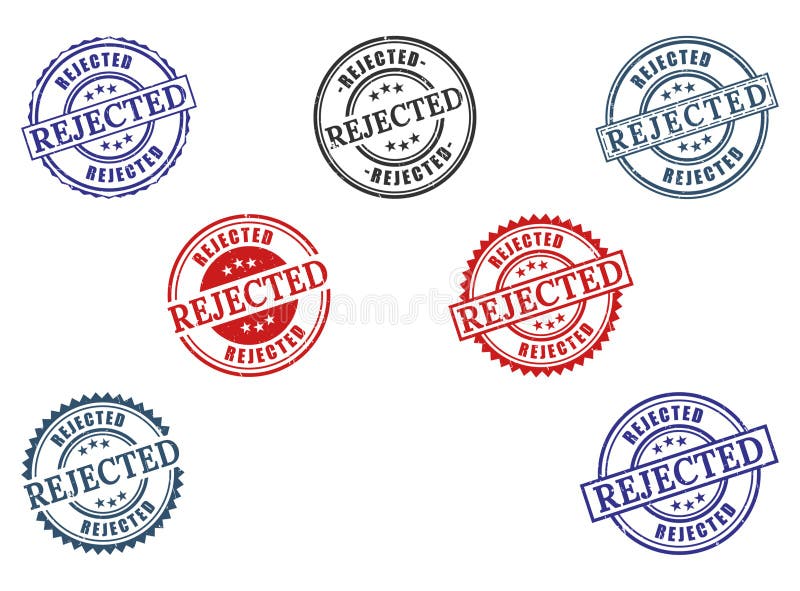 Pack of Rejected Stamps Design Elements Seal Stock Illustration ...