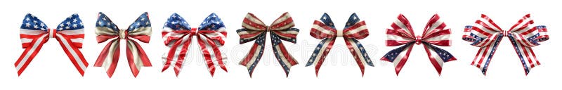 Pack of Ribbon with USA Flag on it Independence Day on Transparent ...