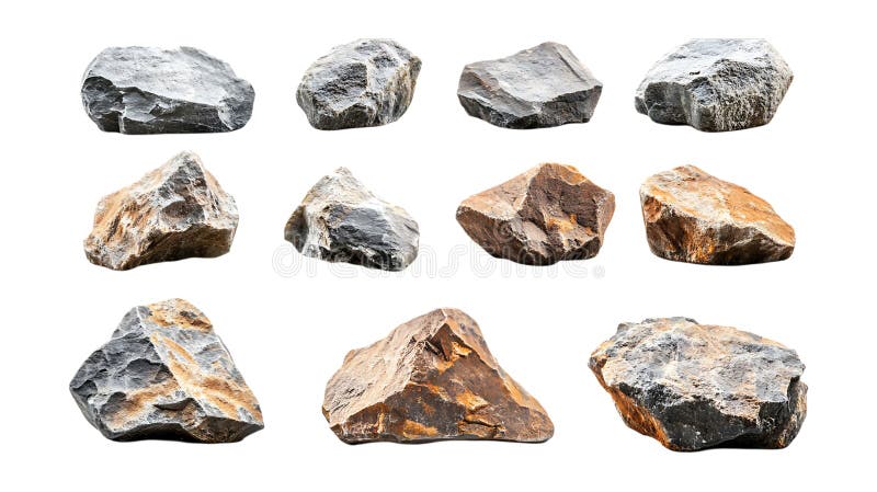 Pack of Rock on Transparent Background Stock Illustration ...