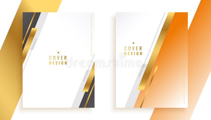 Pack of Royal Cover Template for Business Presentation Stock ...