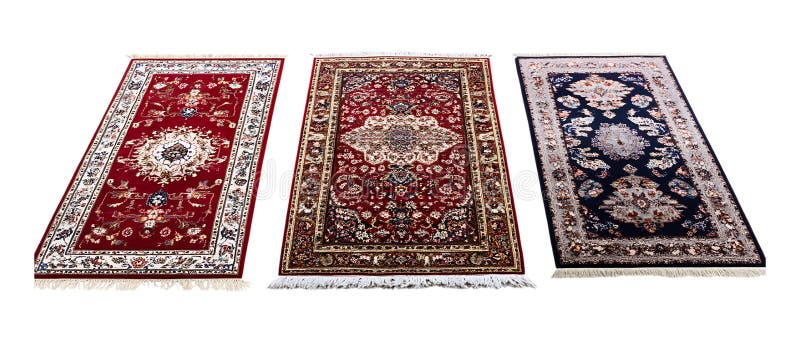 Pack of Rug Set Against Transparent Background for Interior or Home ...