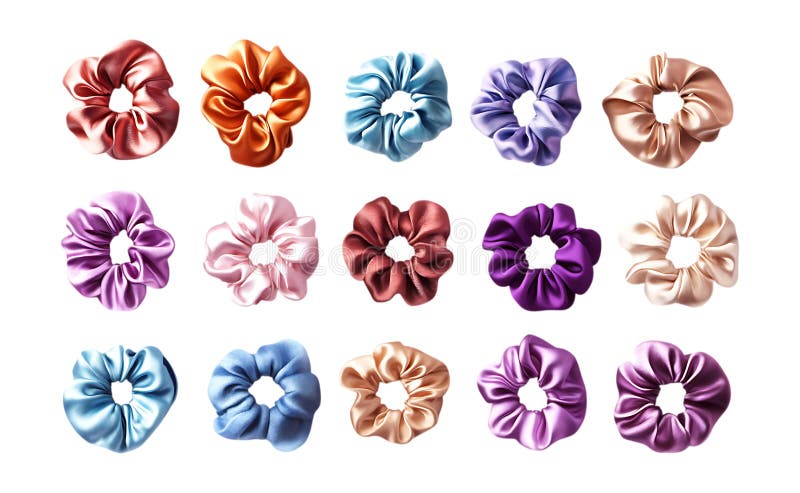 Pack of Scrunchie on Transparent Background Stock Illustration ...