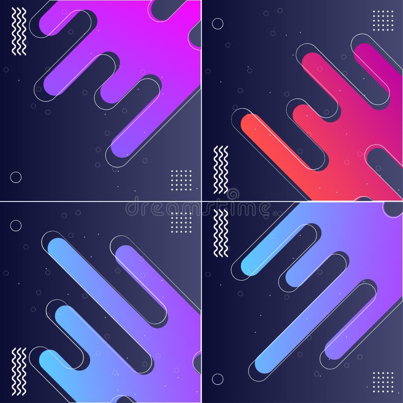 Pack of 4 Seamless Vector Patterns with Diagonal Stripes Abstract ...