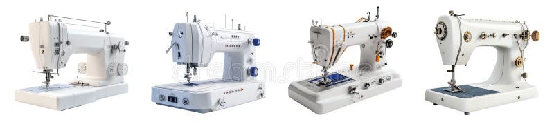 Pack of Sewing Machine on Transparent Background Stock Illustration ...