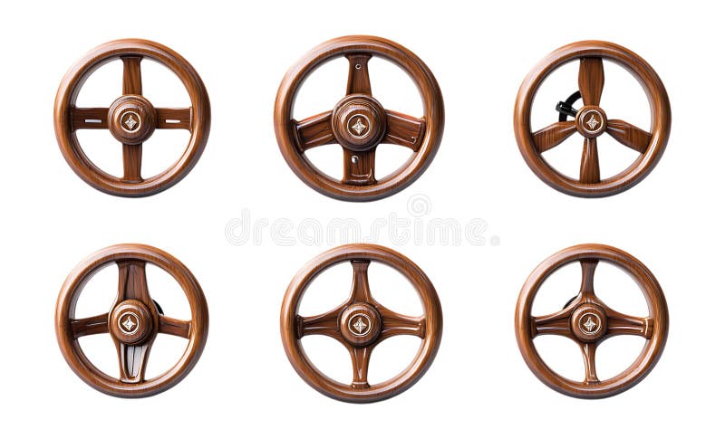 Pack of Ship Wheel on Transparent Background Stock Illustration ...