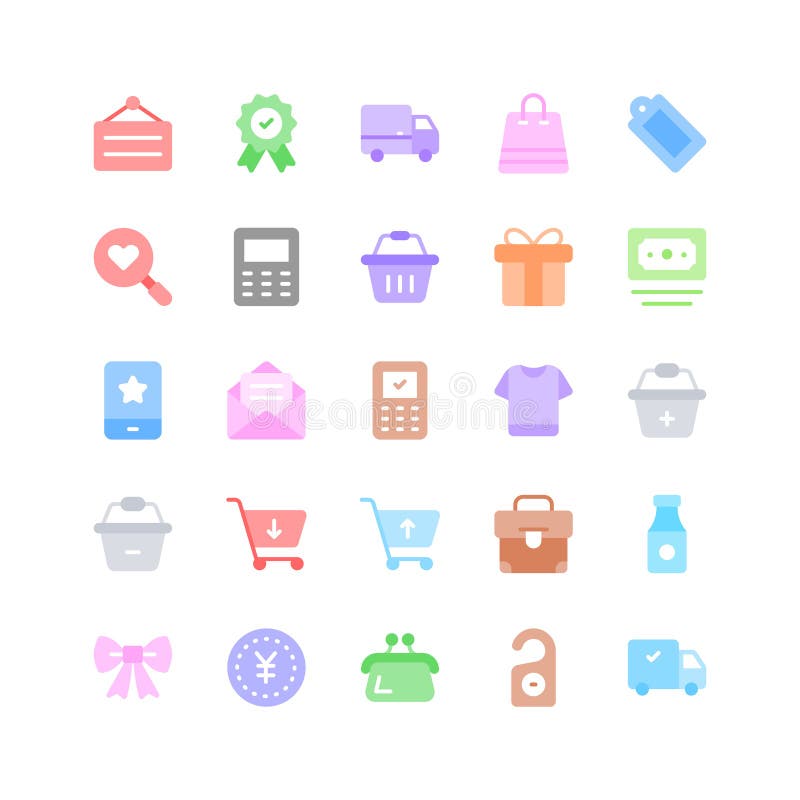 Pack of Shopping Ecommerce Icons in Modern Design Style Stock ... Pack of Shopping Ecommerce Icons in Modern Design Style Stock ...