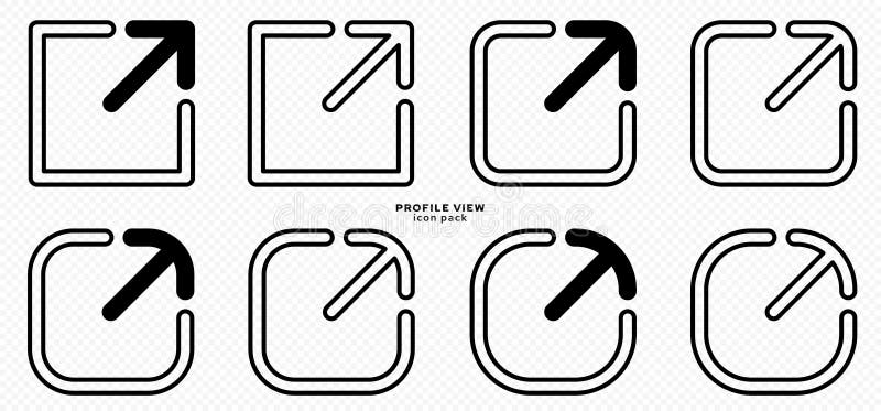 Pack signs profile view 1 stock vector. Illustration of label - 218392547