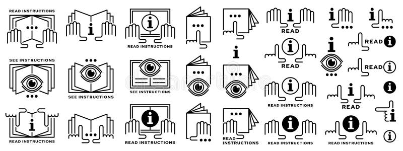 Read Instructions Icon Stock Illustrations – 384 Read Instructions Icon ...