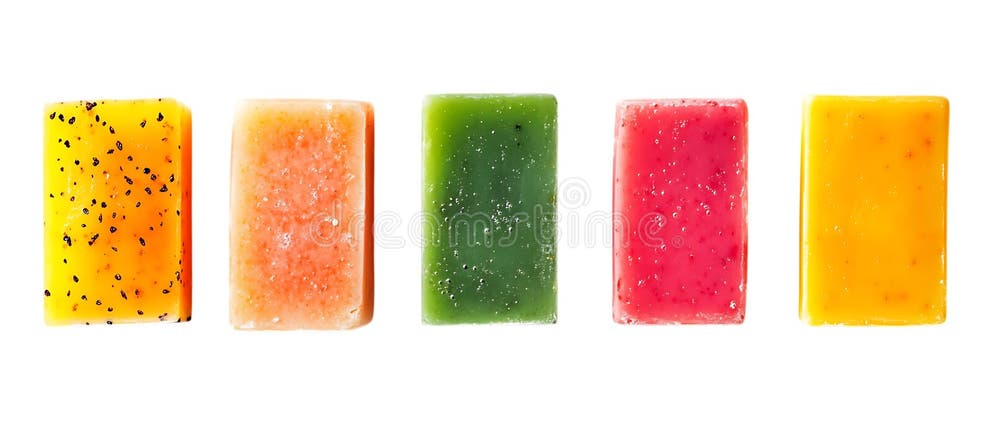 Pack of Soap Rectangular Set Against Transparent Background for Hygiene ...