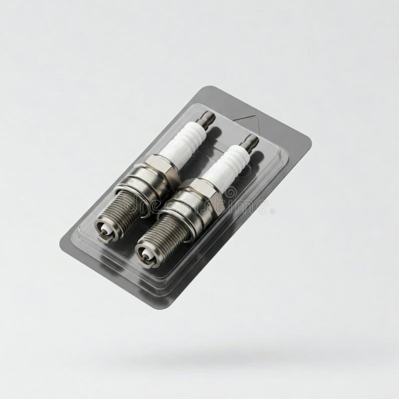 Pack of spark plugs stock illustration. Illustration of font - 381650897