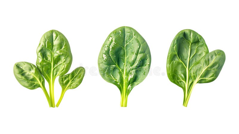 Pack of Spinach Set Against Transparent Background for Culinary or ...