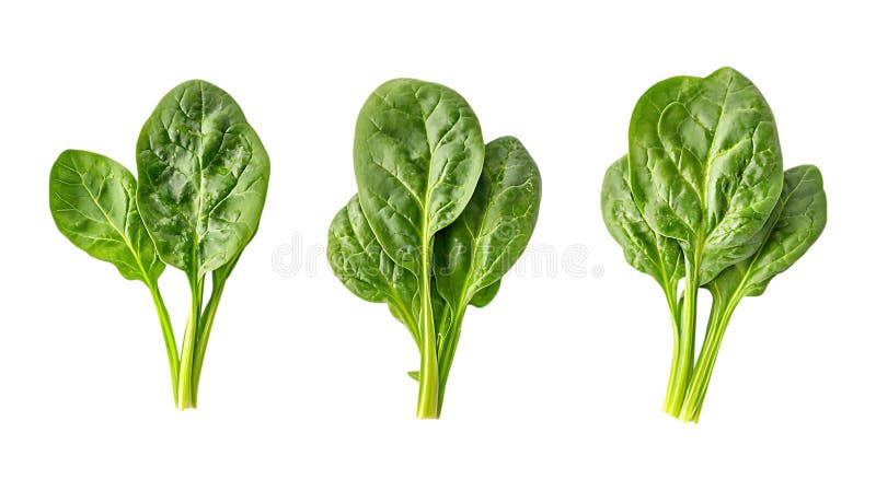 Pack of Spinach Set Against Transparent Background for Culinary or ...
