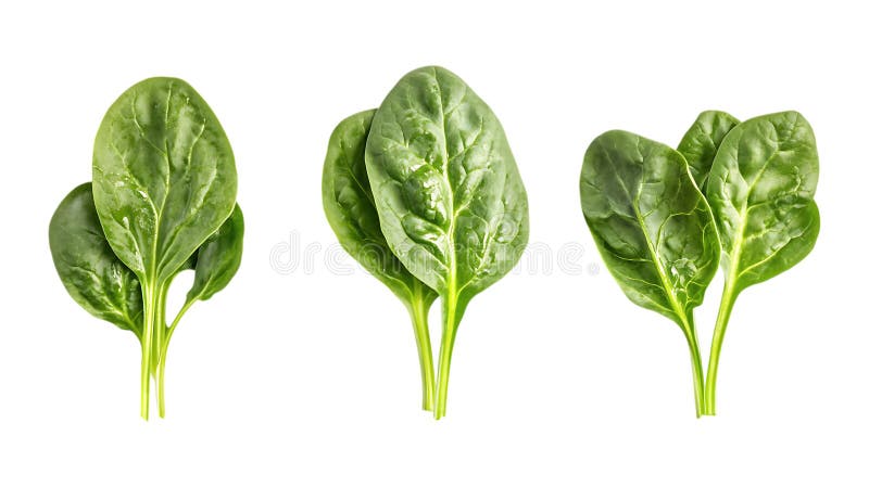 Pack of Spinach Set Against Transparent Background for Culinary or ...