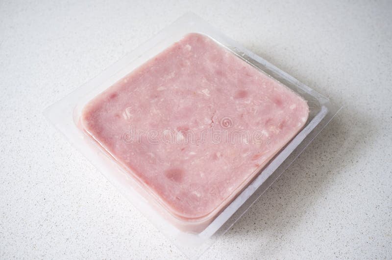 Pack of Square Shaped Sliced Ham for Sandwich Stock Image - Image of ...