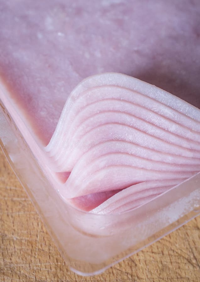 Pack of Square Shaped Sliced Ham for Sandwich Stock Image - Image of ...