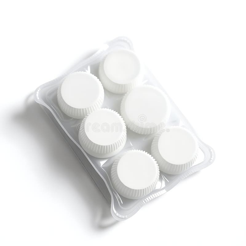A Pack of Sterile Disposable Medical Caps Displayed on a Clean White ...