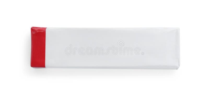 Pack with Sticks of Tasty Chewing Gum Isolated on White, Top View Stock ...