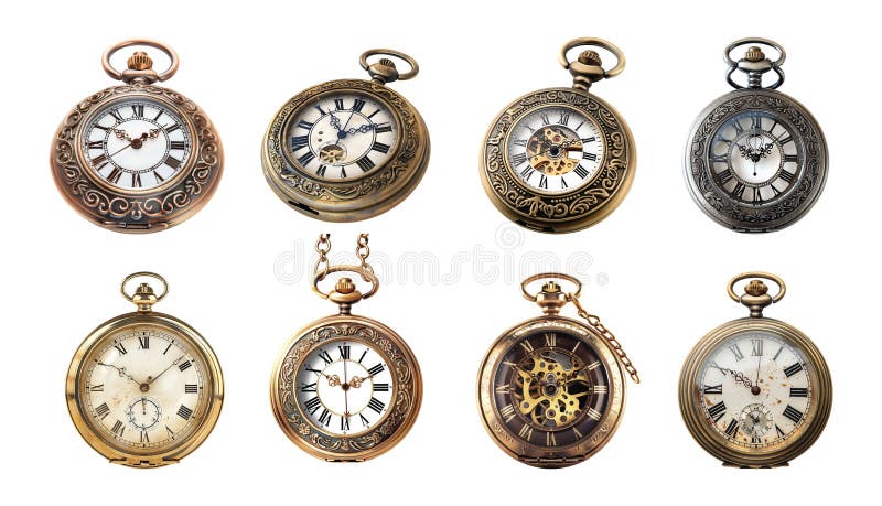 Pack of Stop Watch on Transparent Background Stock Illustration ...