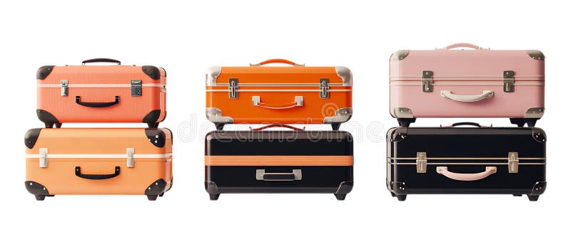 Pack of Stylish Stackable Suitcases Perfect for Travel Set Against ...
