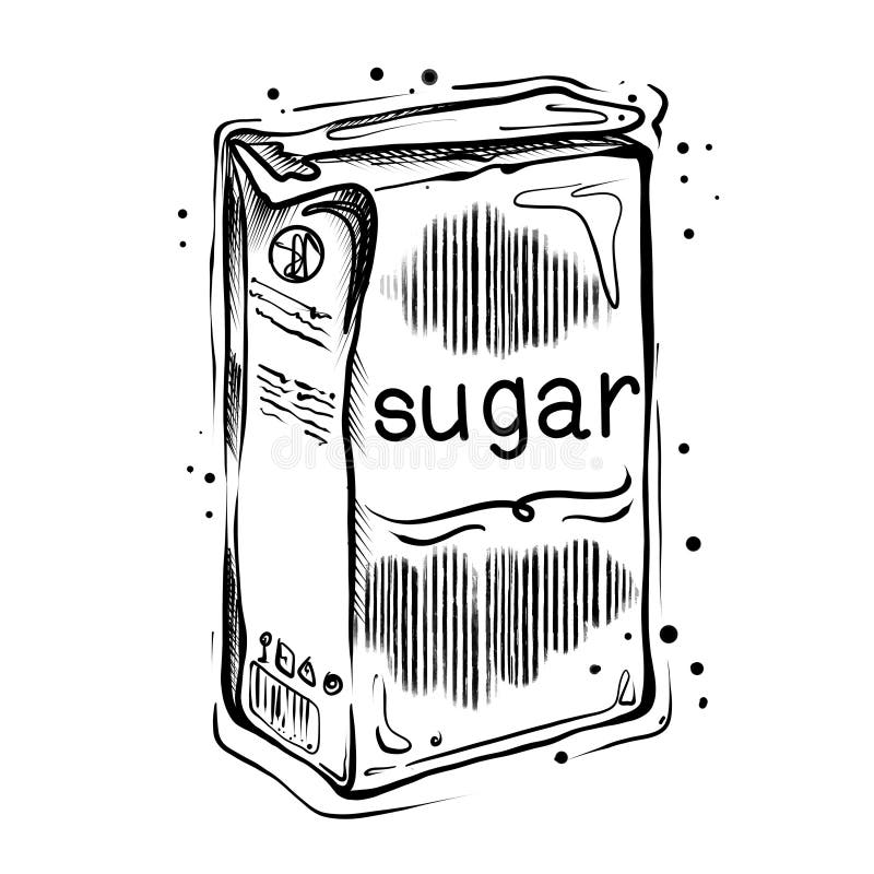A Pack of Sugar Doodles Black Outline Isolated on a White Background ...