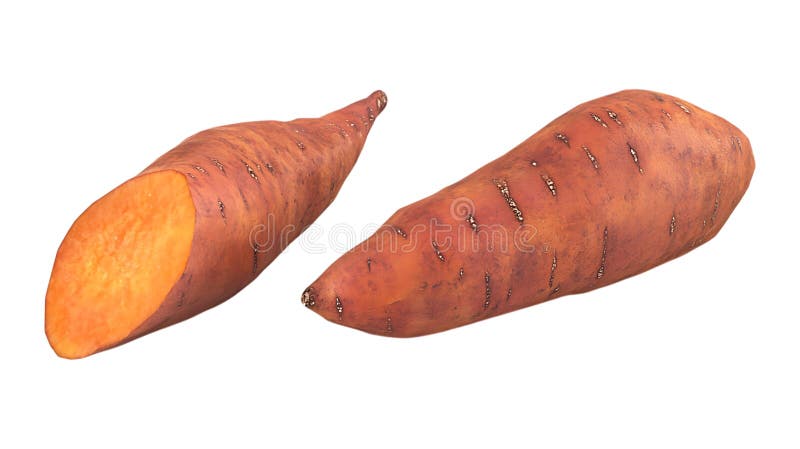 Pack of Sweet Potato Set Against Transparent Background for Food or ...