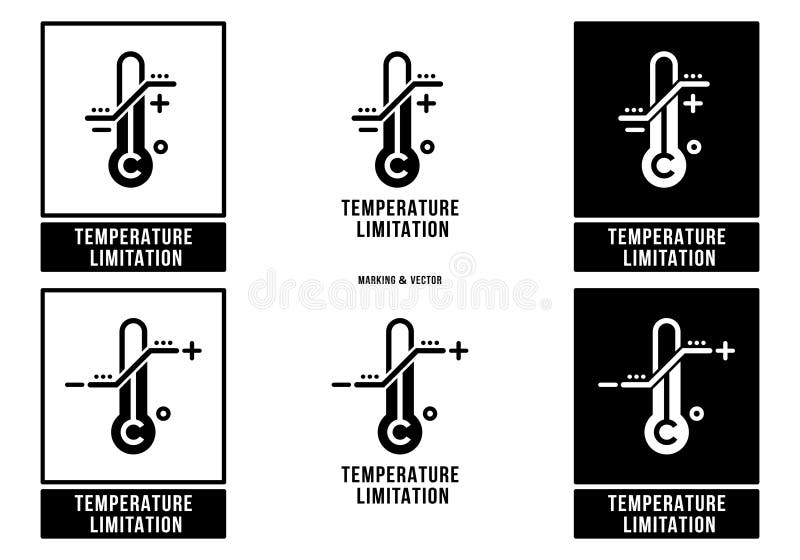 Pack Temperature Limitation Stock Vector - Illustration of pictogram ...